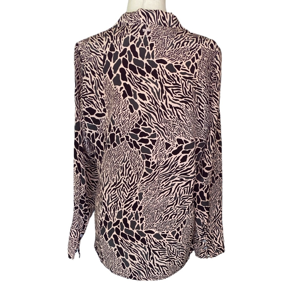 Tyler Boe Silk Animal Zebra Tiger Leopard Print Blous… - Gem